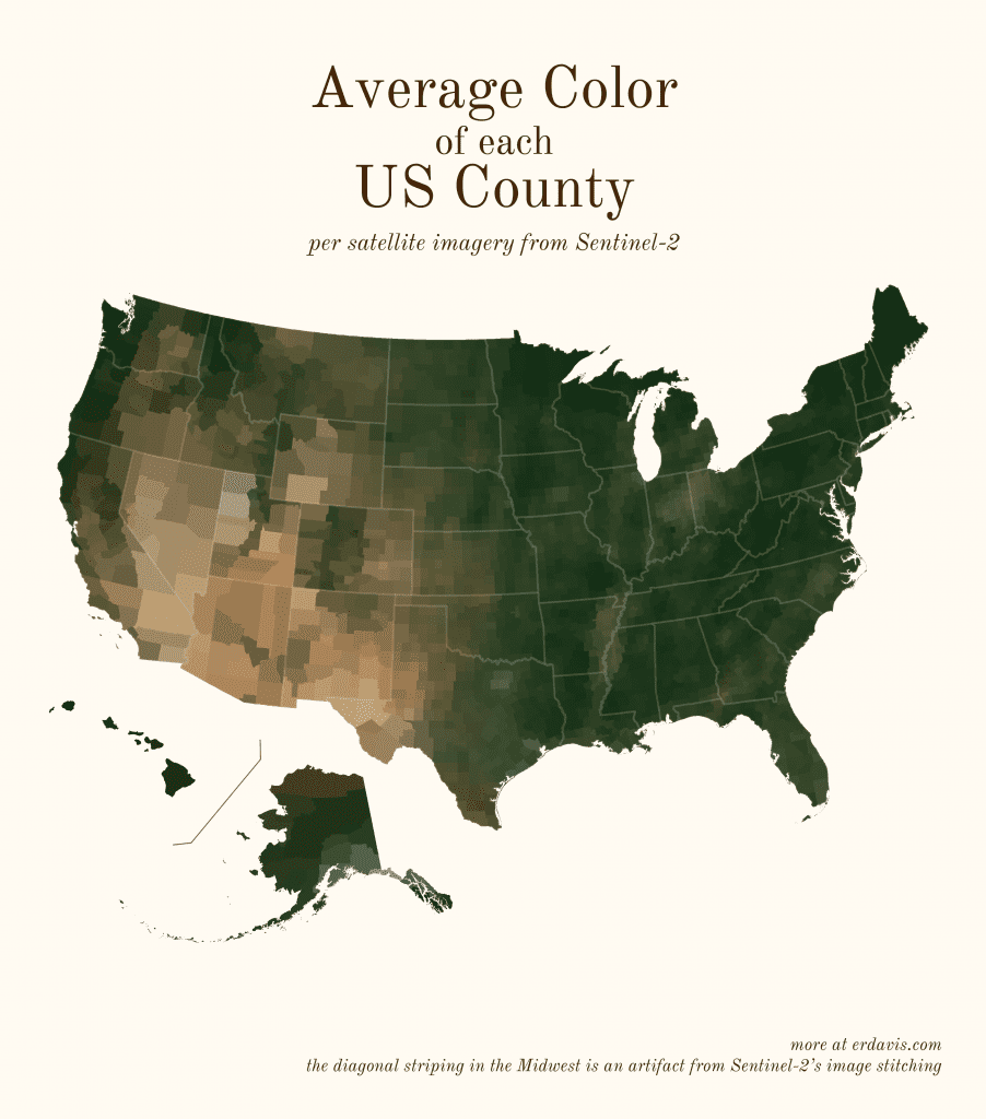 The Average Terrain Colors of Countries Around the World - Chartistry