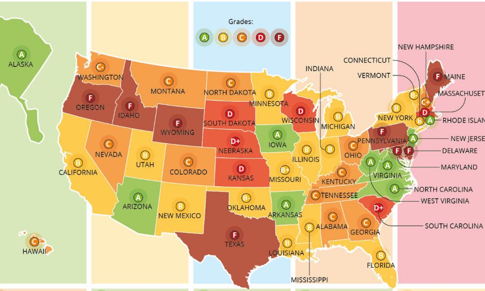 How Does Every U.S. State Compare in Their Recess Policies? - Chartistry